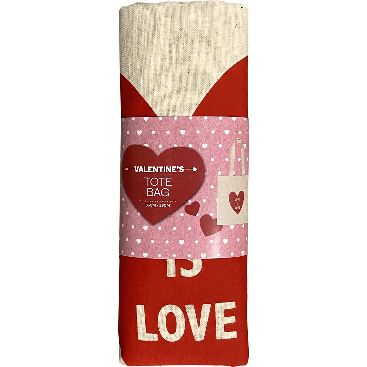 Valentine's Day Tote Bag Love Is Love Each | Woolworths
