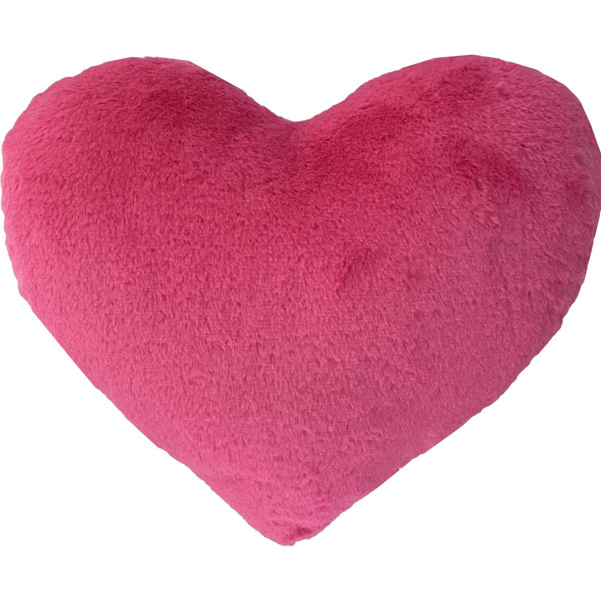 Valentines Day Heart Shape Fluffy Cushion Pink Each Woolworths