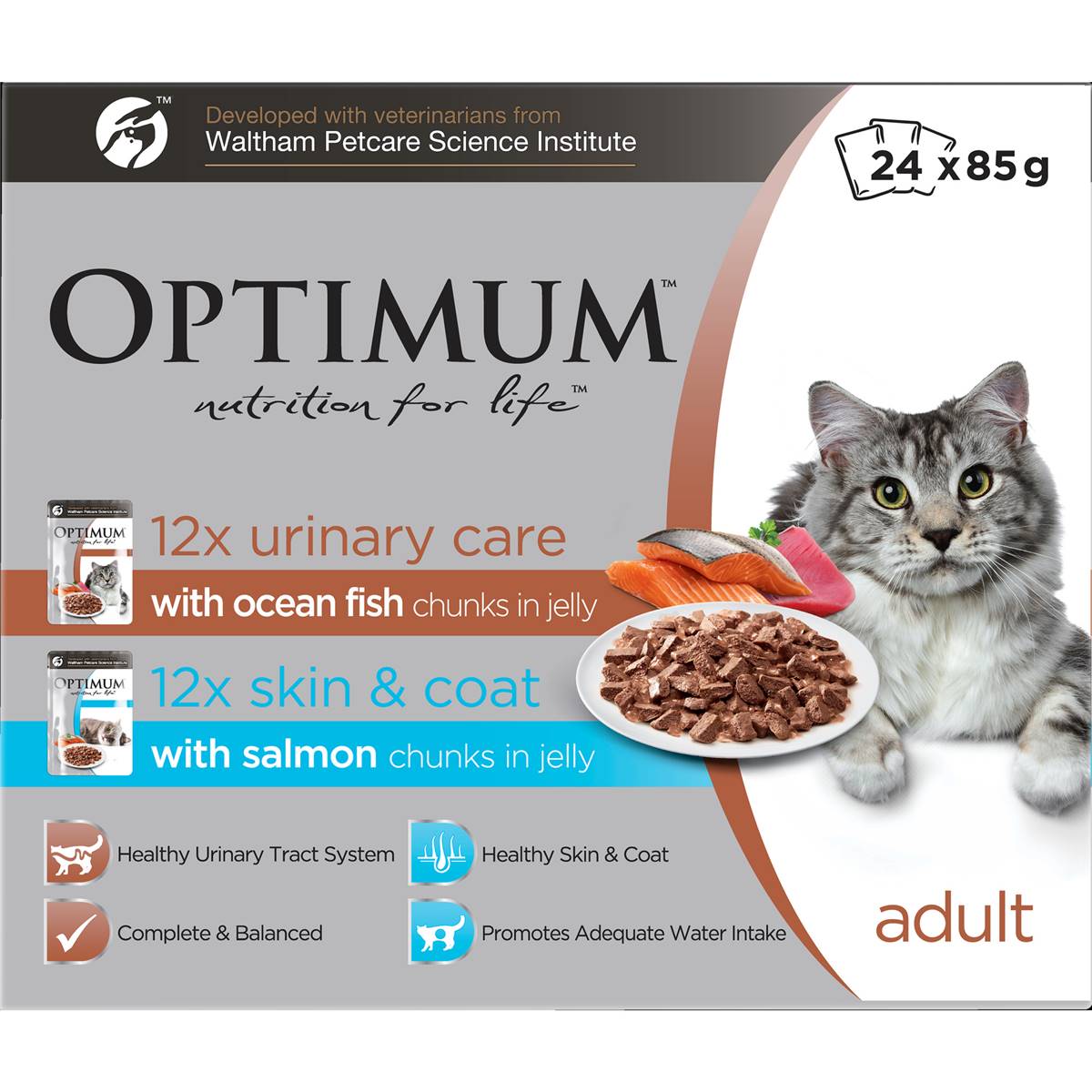 Optimum Cat Food Fish Selection 24 Pack 2.04kg | Woolworths