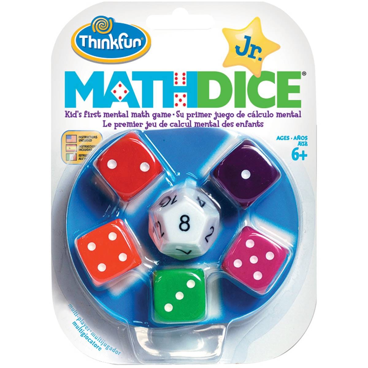 Thinkfun Math Dice Jr 6pk | Woolworths