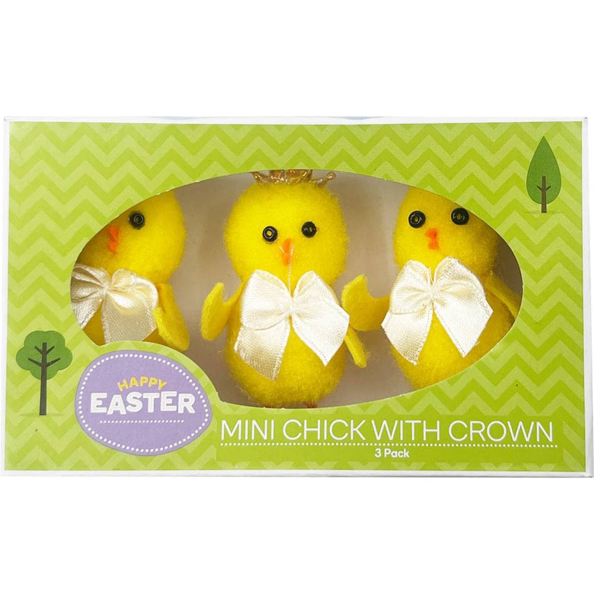 Easter Mini Chicks With Crown 3 Pack | Woolworths