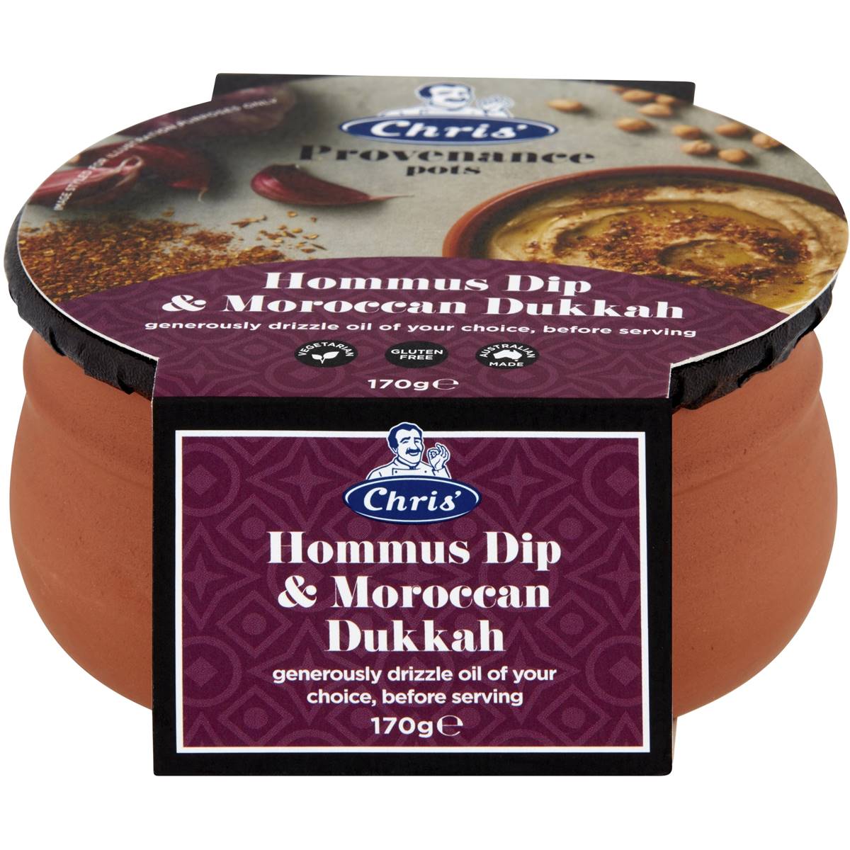 Chris' Hommus Dip & Moroccan Dukkah Moroccan Dukkah 170g | Woolworths