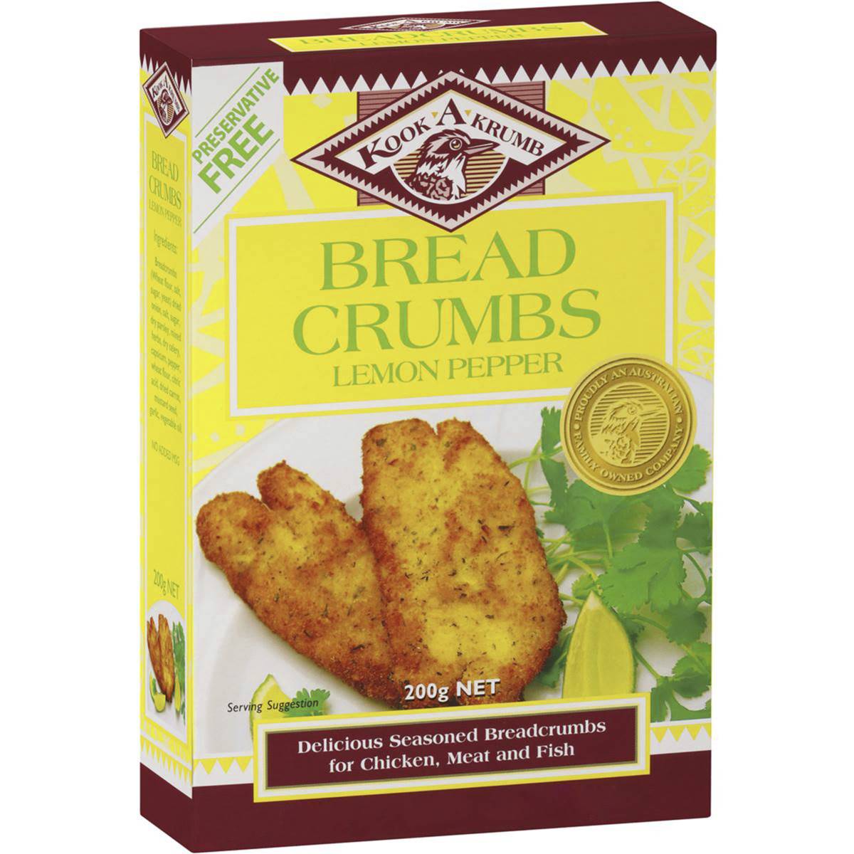 Kook A Krumb Breadcrumbs Lemon Pepper 200g | Woolworths