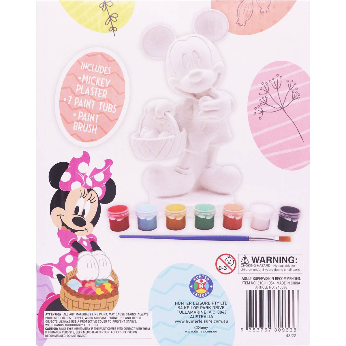 Disney Easter Paint Your Own Plaster Egg Mickey Each | Woolworths