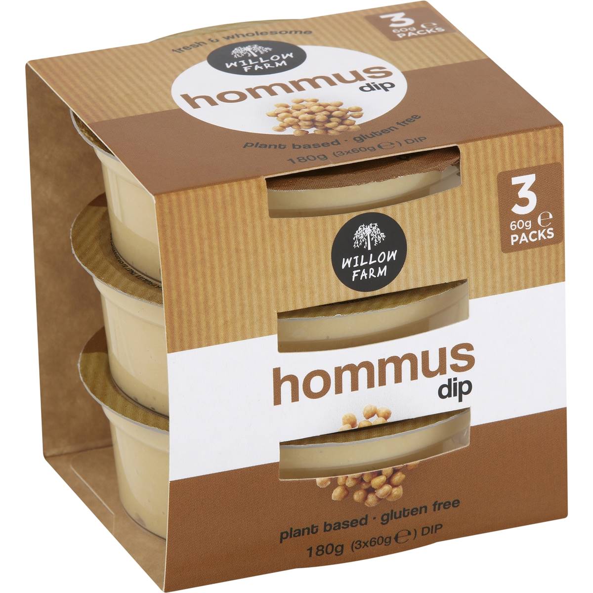 Willow Farm Snacking Hommus Dip 3 Pack | Woolworths