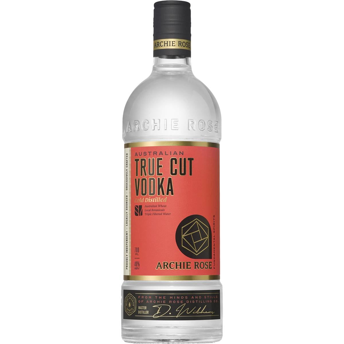 Archie Rose Distilling Co. True Cut Vodka Bottle 700ml | Woolworths