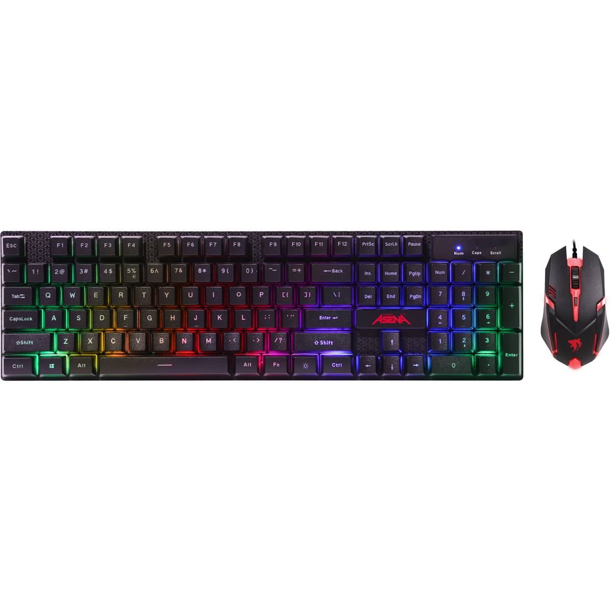 Asena Gaming Bundle Wired Keyboard & Mouse Each | Woolworths