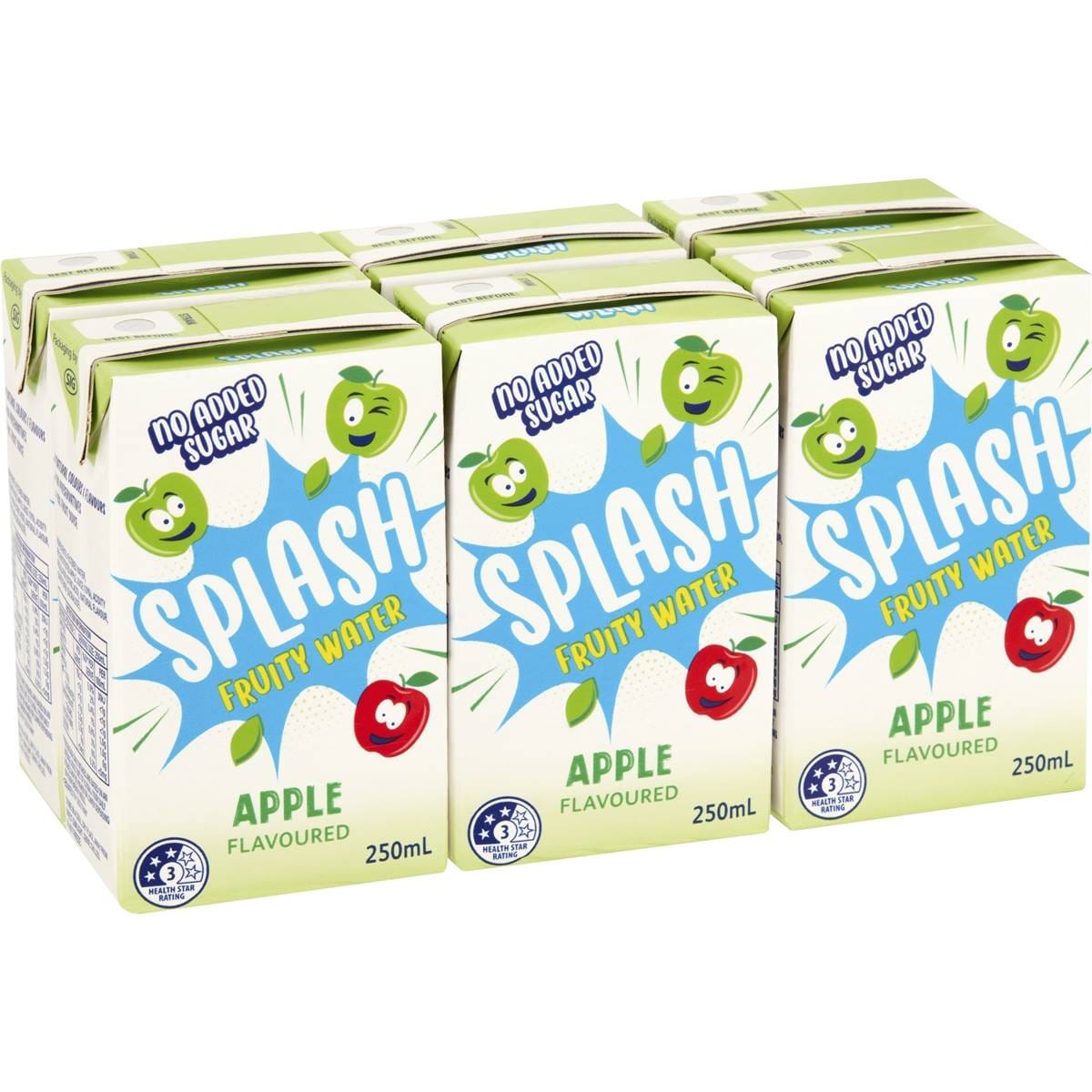 Splash Fruity Water Apple Flavour 250ml X 6 Pack | Woolworths