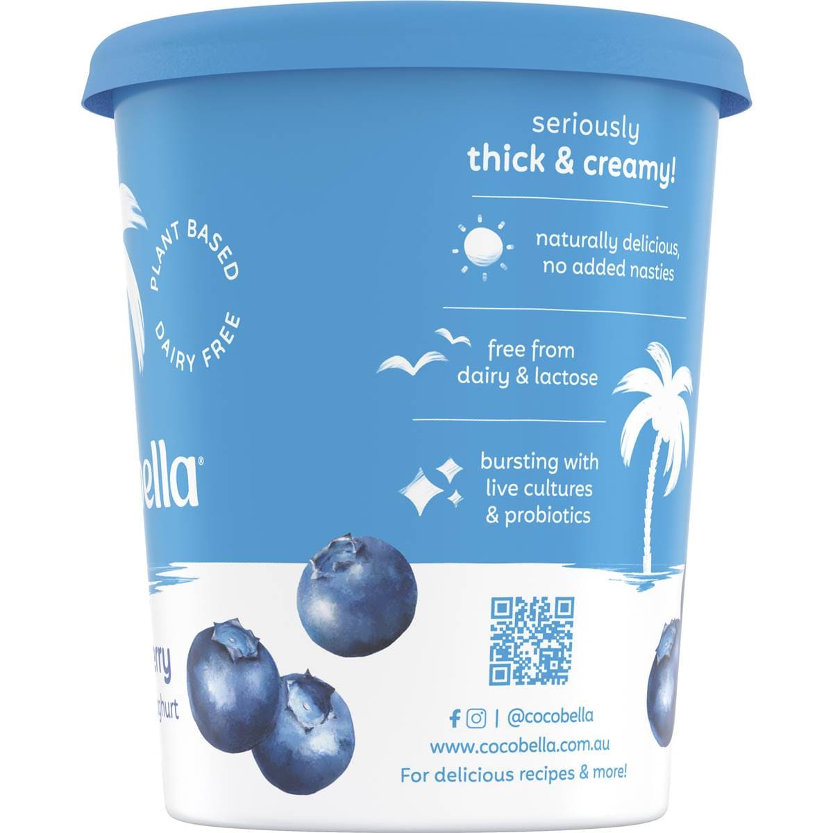 Cocobella Coconut Yogurt Blueberry 500g | Woolworths