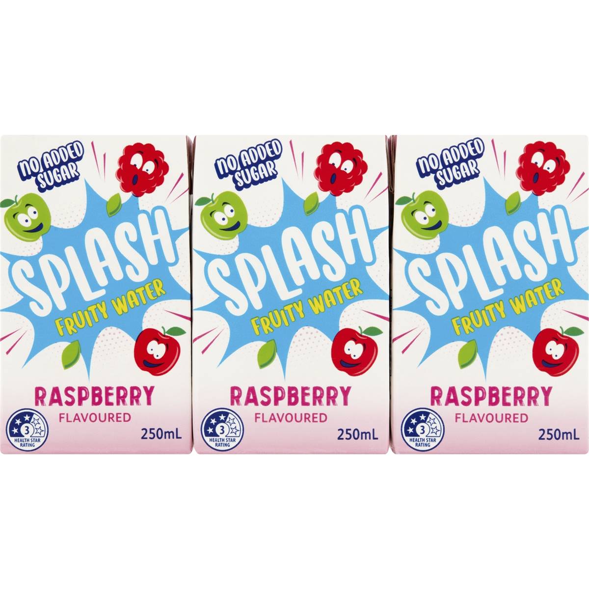 Splash Fruity Water Raspberry Flavour 250ml X 6 Pack | Woolworths
