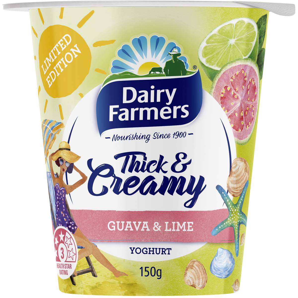 Dairy Farmers Thick & Crmy Guava Lime Yogurt 150g | Woolworths