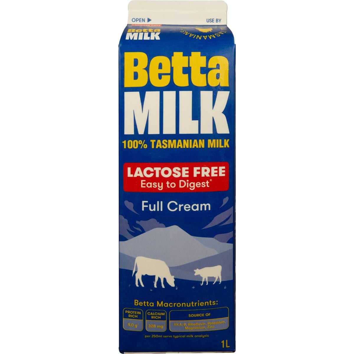 Betta Lactose Free Full Cream Milk 1l | Woolworths