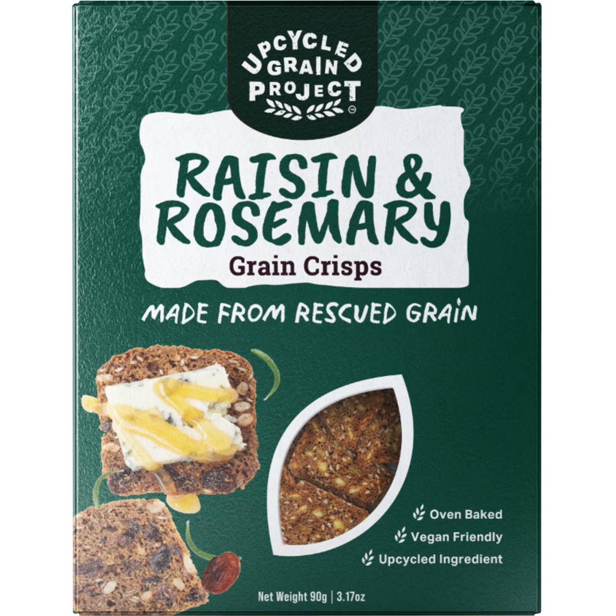 Upcycled Grain Project Raisin & Rosemary Grain Crisps 90g | Woolworths