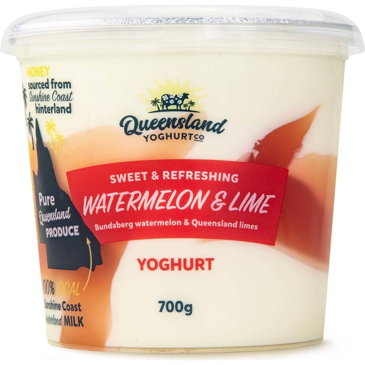 Queensland Yoghurt Co Watermel & Lime Yoghurt Tub 700g | Woolworths
