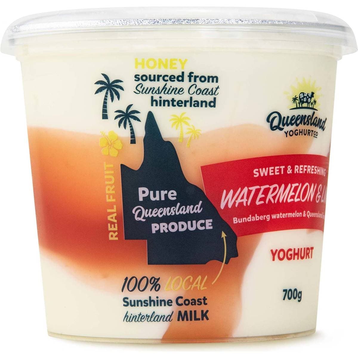Queensland Yoghurt Co Watermel & Lime Yoghurt Tub 700g | Woolworths