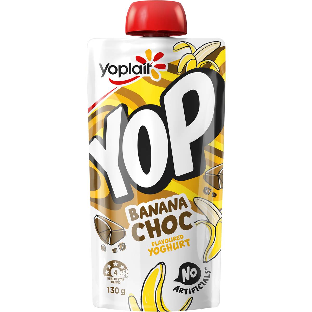 Yoplait Chocolate Banana Pouch Yoghurt 130g | Woolworths