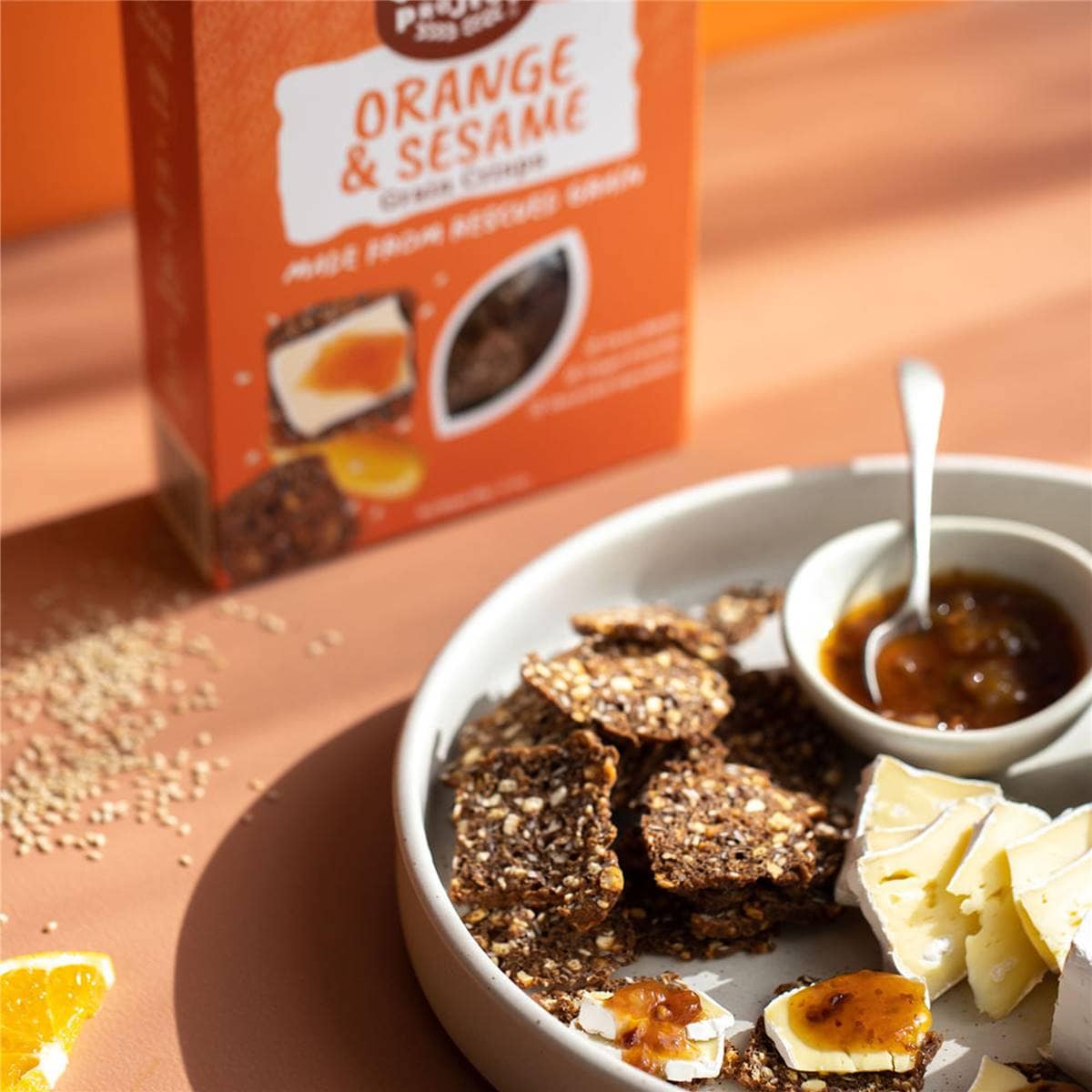 Upcycled Grain Project Orange & Sesame Grain Crisps 90g | Woolworths