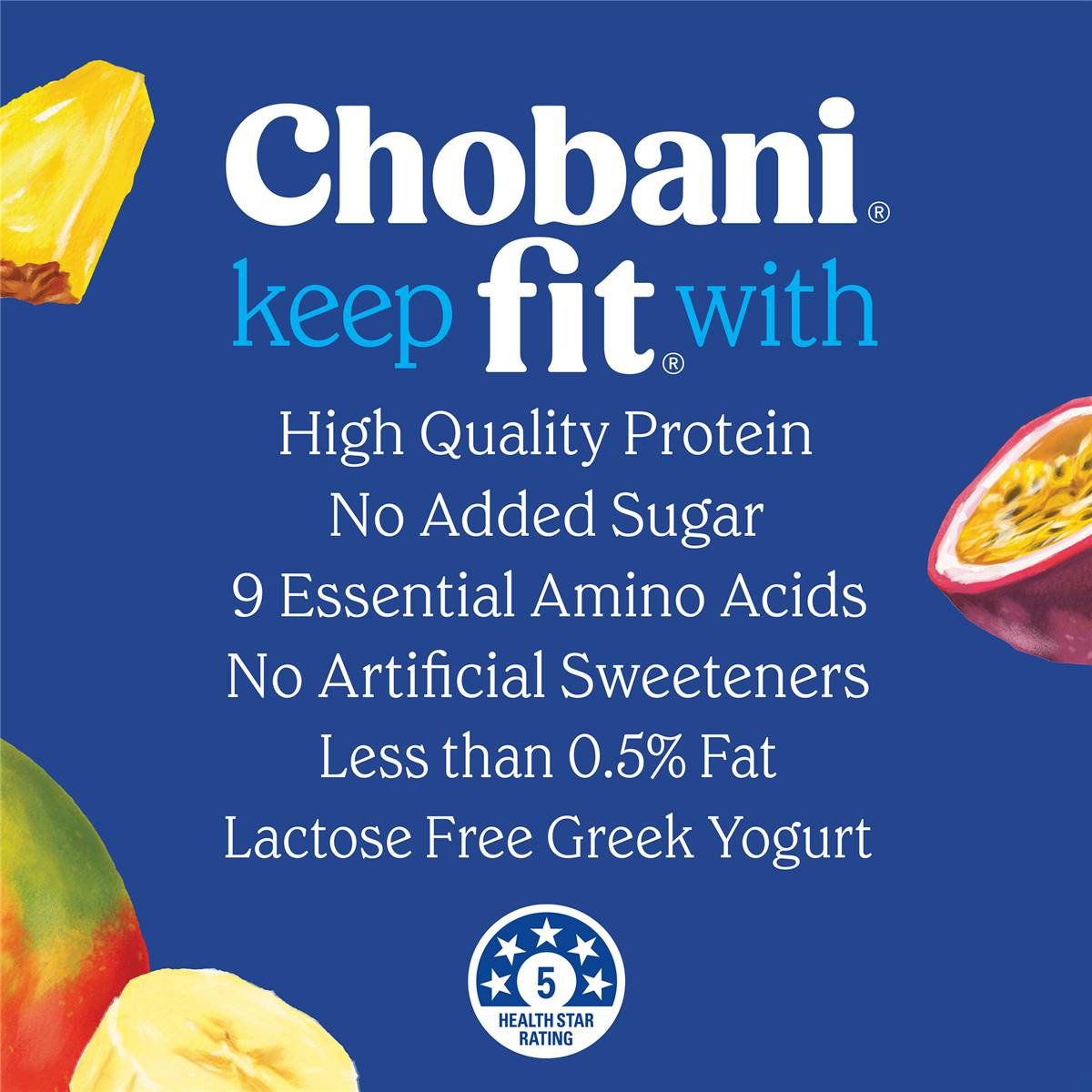Chobani Fit Tropical High Protein Greek Yoghurt Pouch 140g | Woolworths