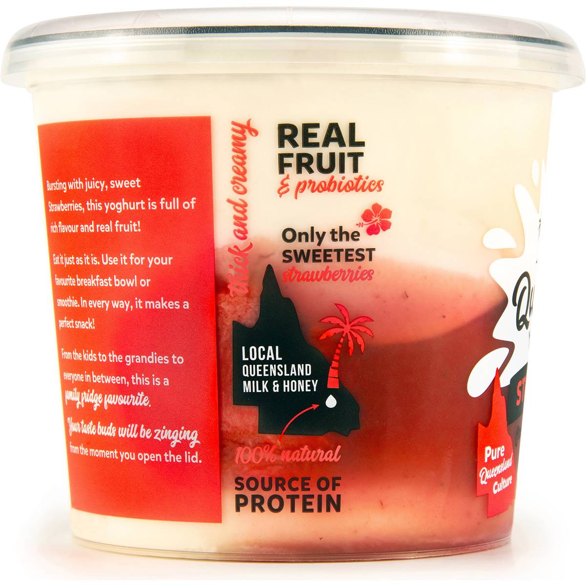 Queensland Yoghurt Co Strawberry Yoghurt Tub 700g | Woolworths