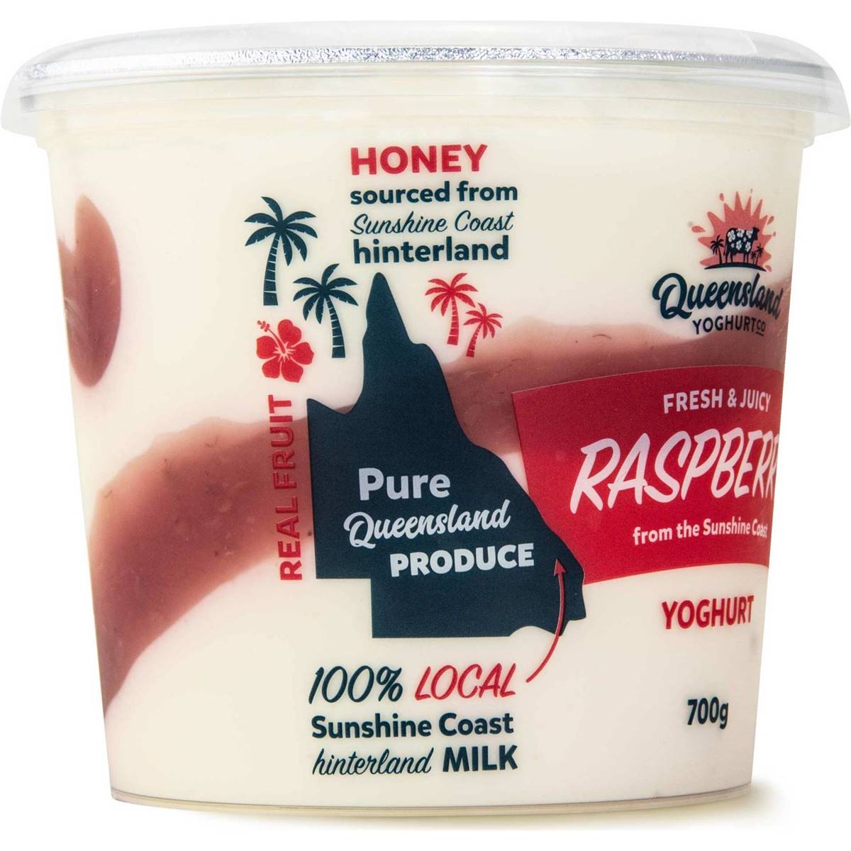 Queensland Yoghurt Co Raspberry Yoghurt Tub 700g | Woolworths