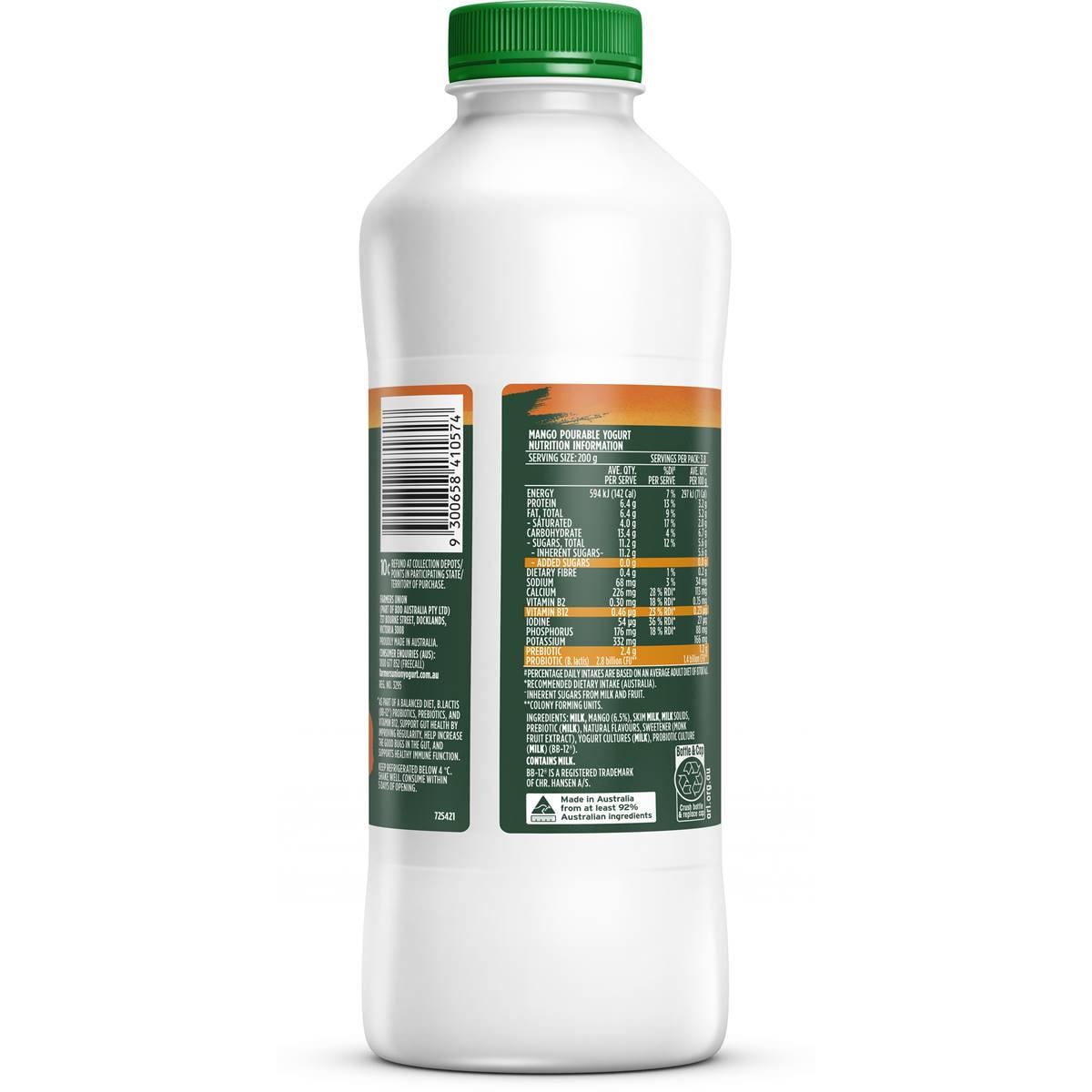 Farmers Union Plus Pourable Mango Yoghurt Drink 750g | Woolworths