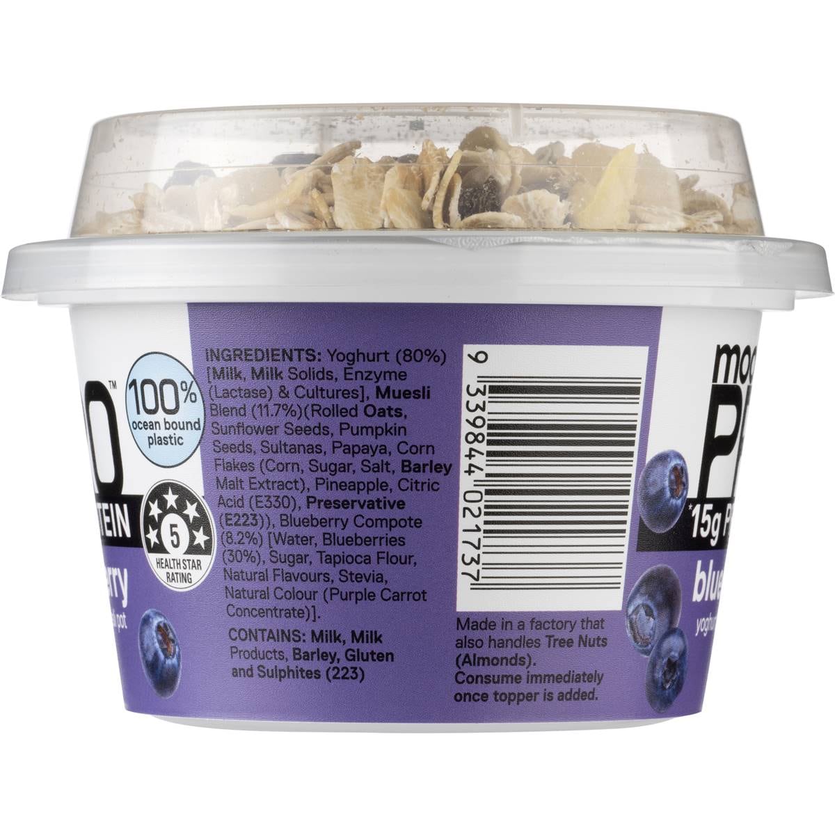 Moo Greek Style Yoghurt & Granola Blueberry 170g | Woolworths