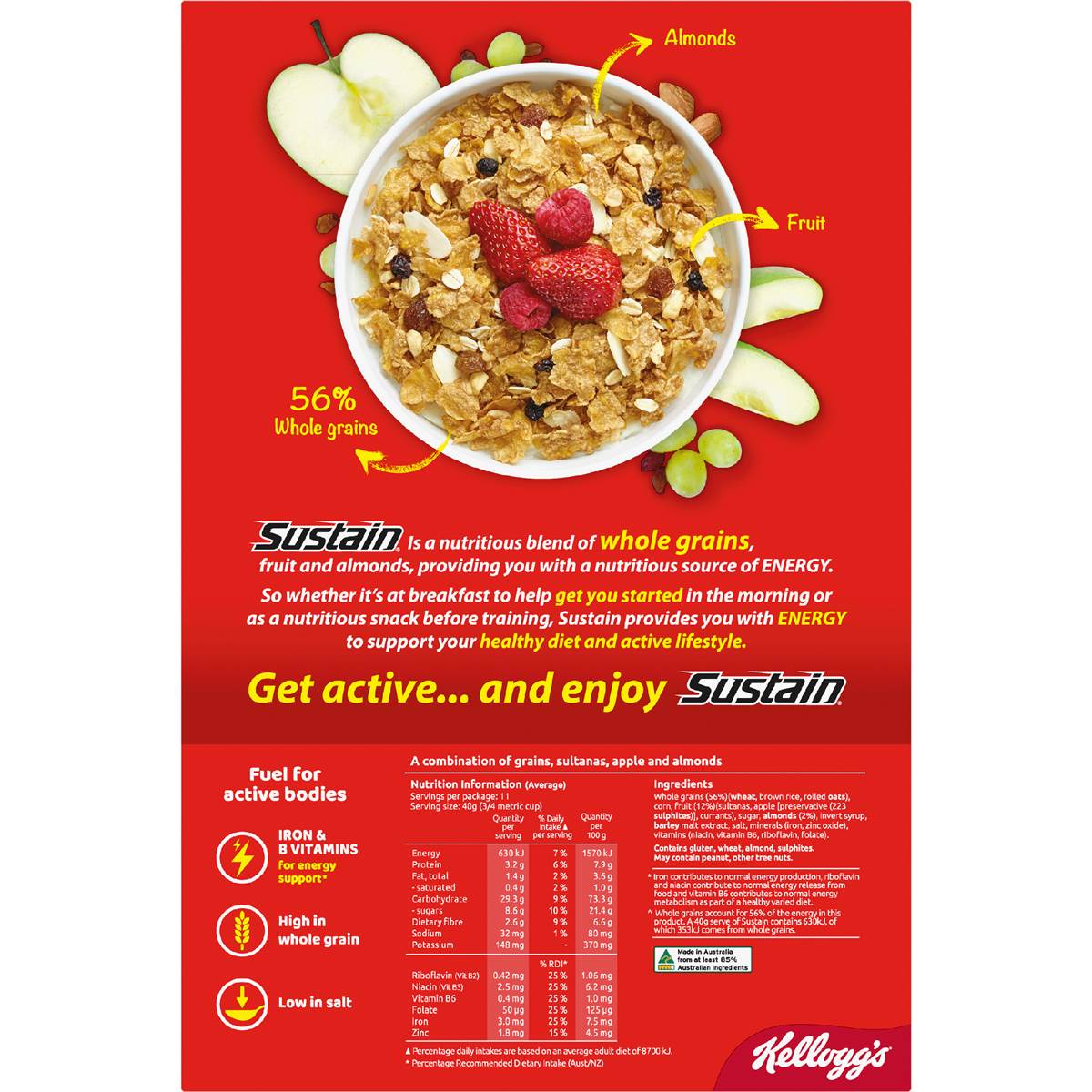 Kellogg's Sustain Original Breakfast Cereal 460g | Woolworths