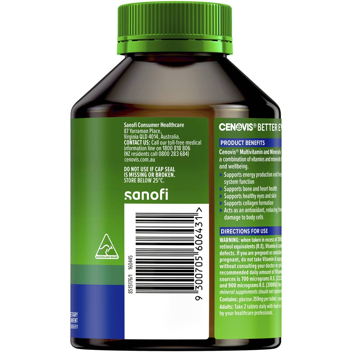 Cenovis Multivitamin & Minerals 200 Pack | Woolworths