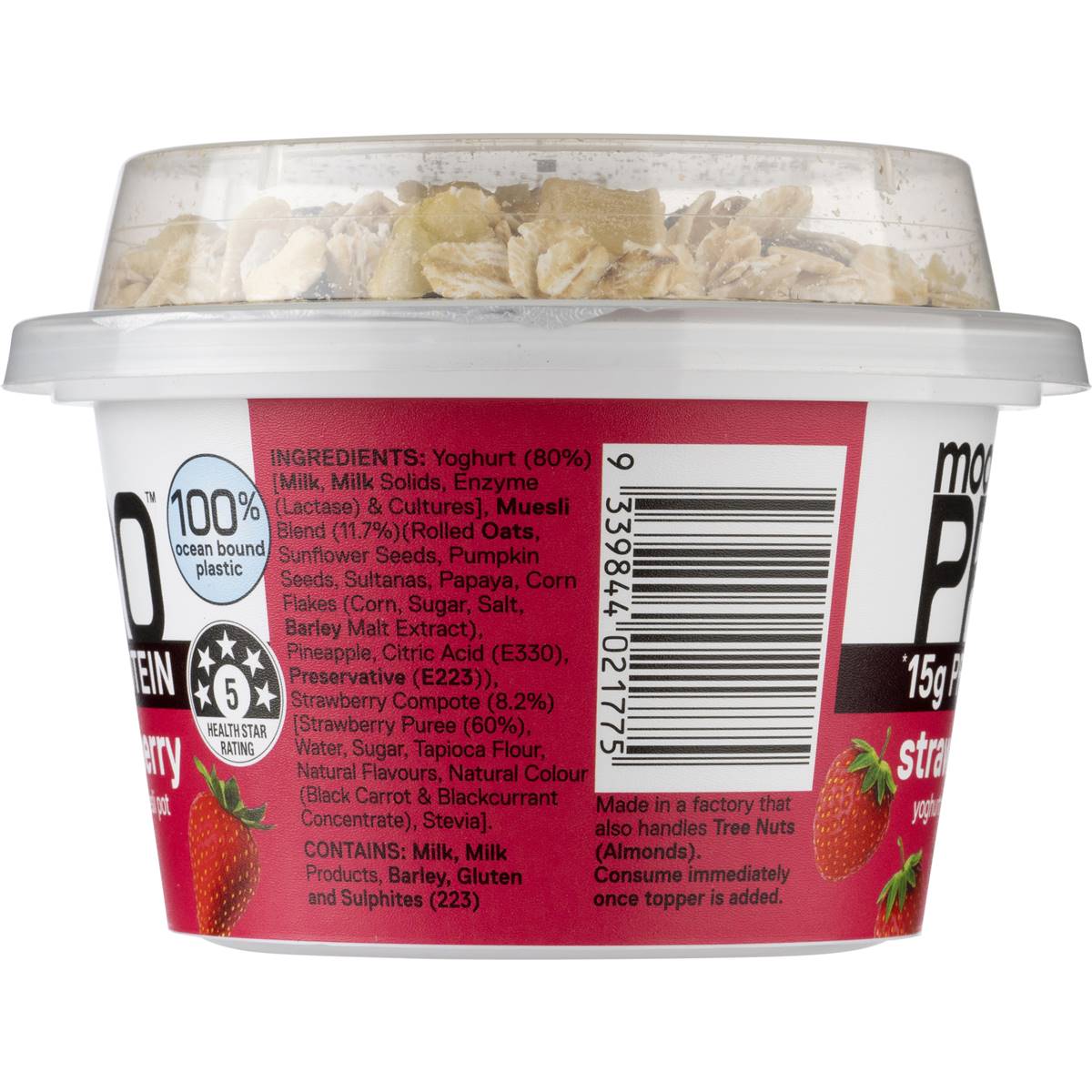 Moo Greek Style Yoghurt & Granola Strawberry 170g | Woolworths