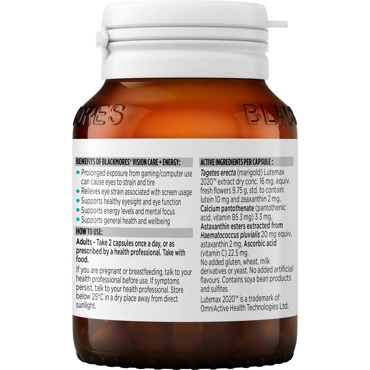 Blackmores Vision Care Plus Energy 30 Pack | Woolworths