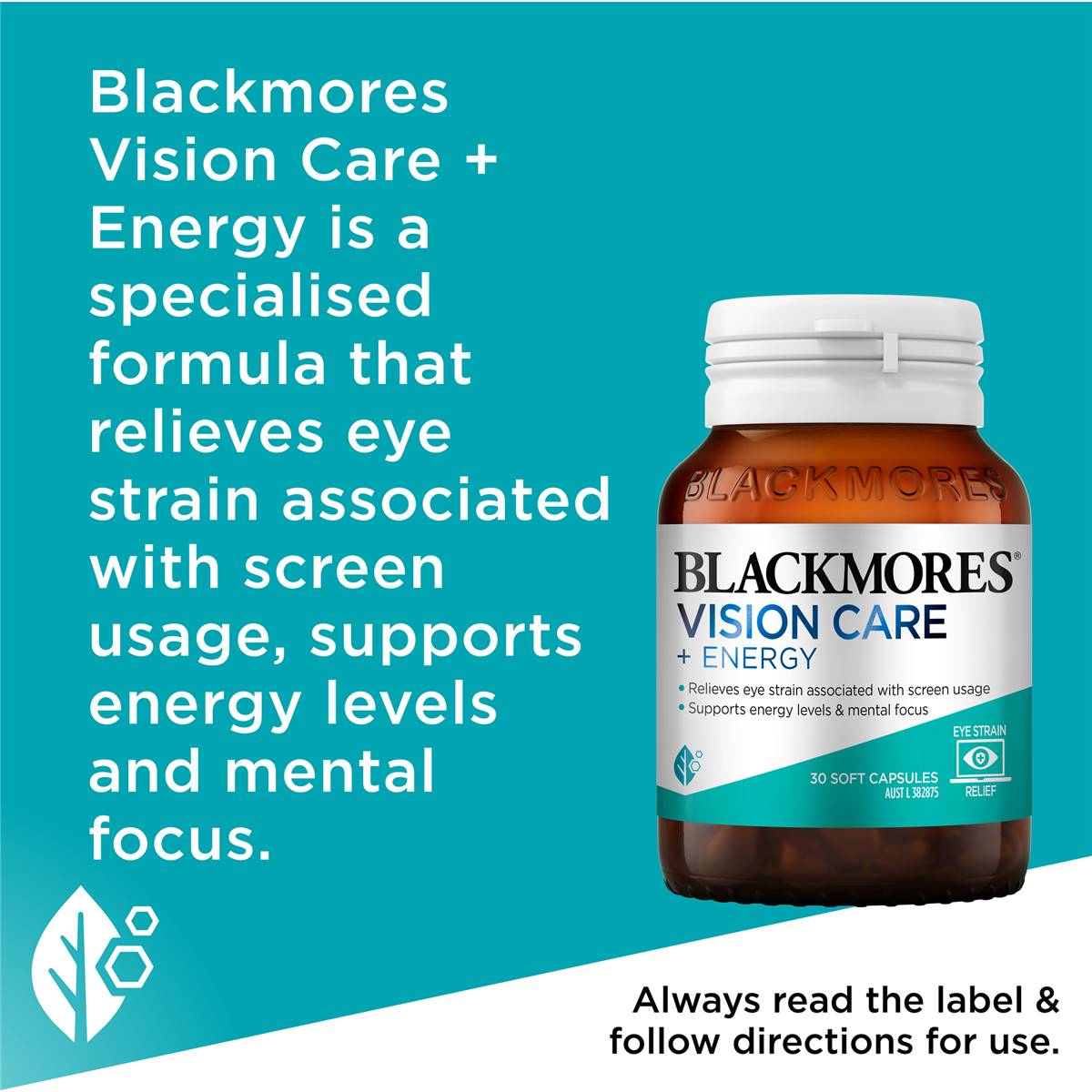 Blackmores Vision Care Plus Energy 30 Pack | Woolworths
