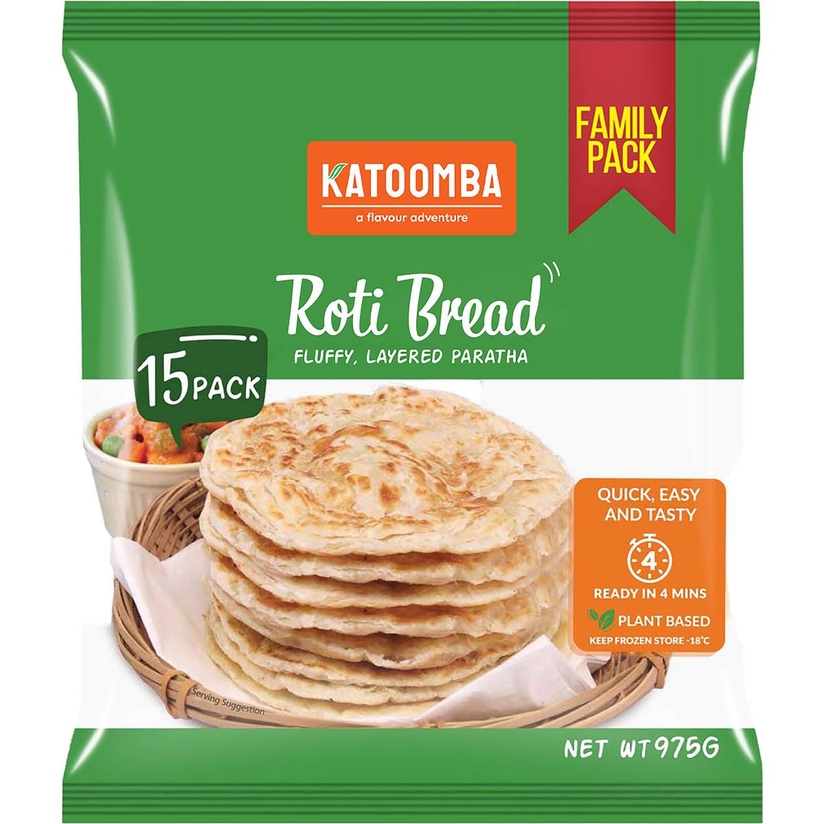Katoomba Roti Bread 15 Pack | Woolworths