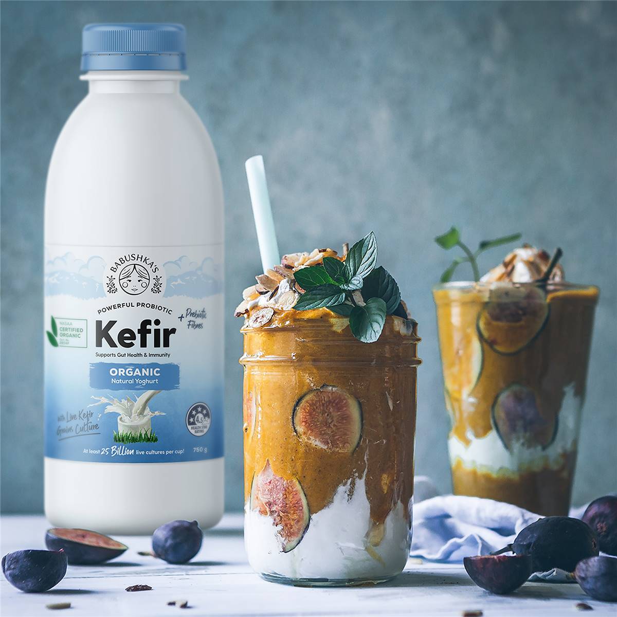 Babushka's Powerful Probiotic Kefir Organic Natural Yoghurt 750g ...