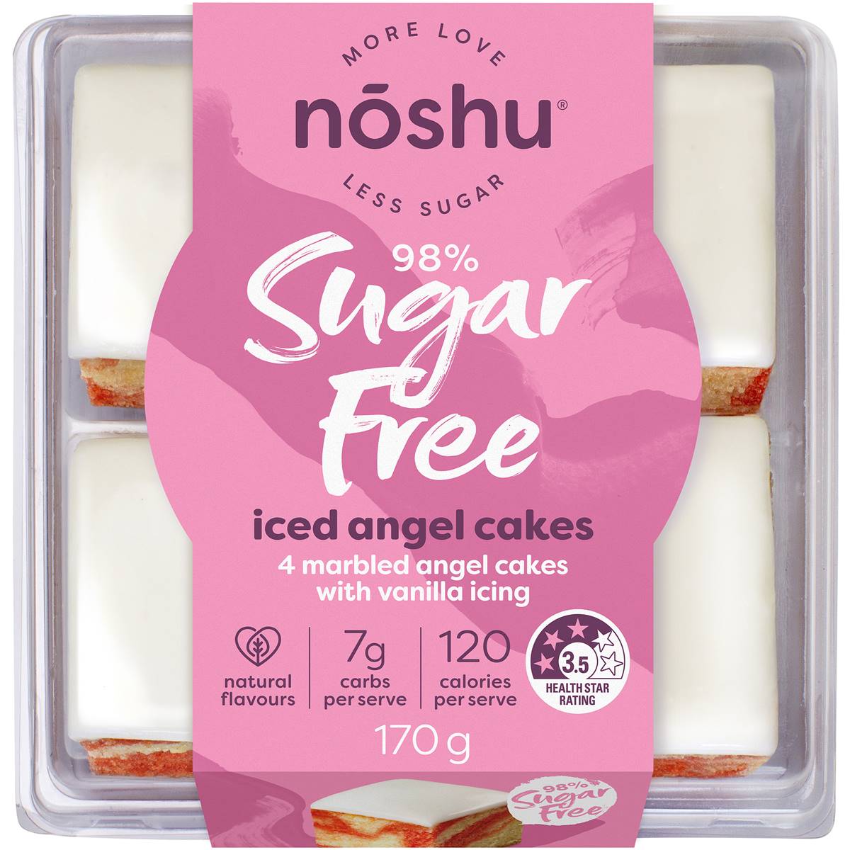 Noshu Sugar Free Ice Angel Cakes 170g | Woolworths