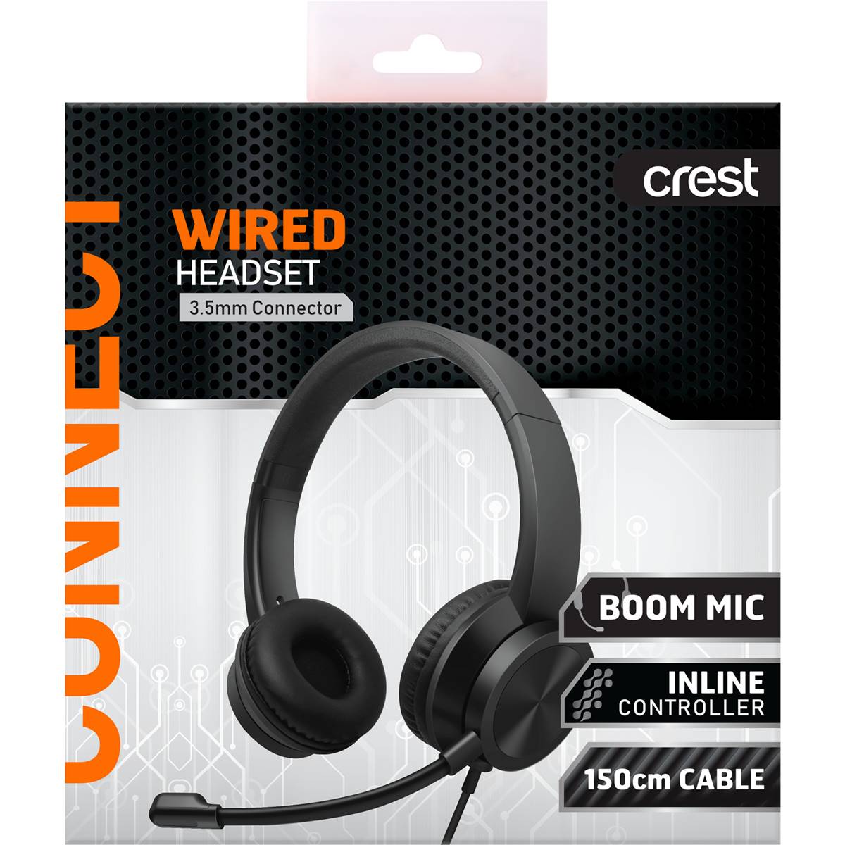 Crest Wired Headset With Boom Mic 3.5mm Connector Each | Woolworths