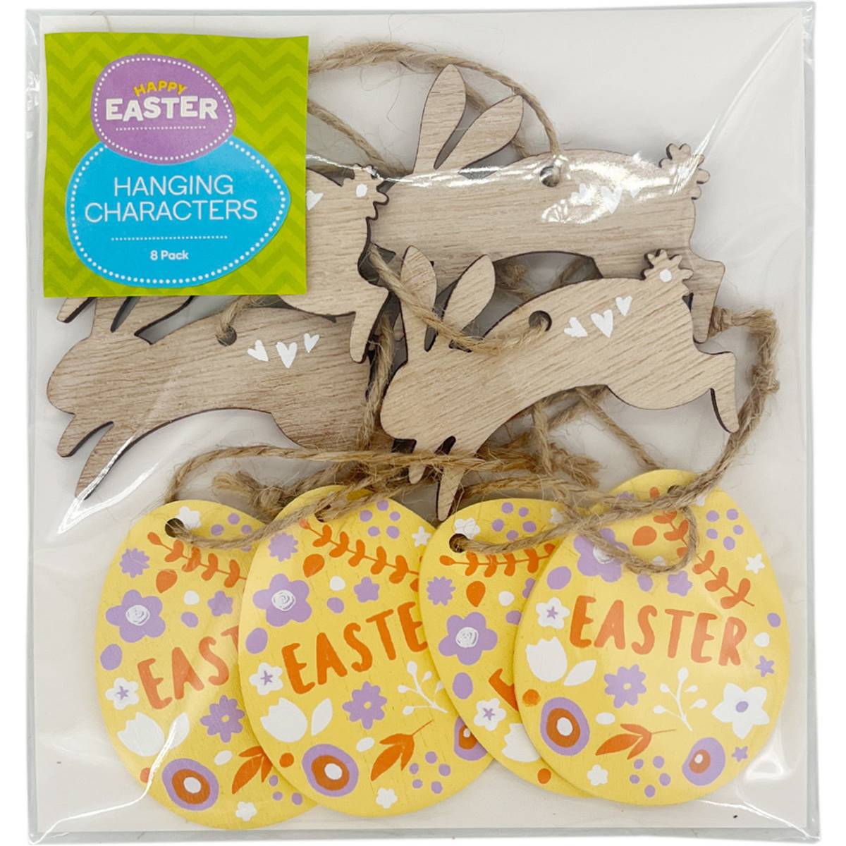 Easter Wooden Characters Pastel 8 Pack | Woolworths