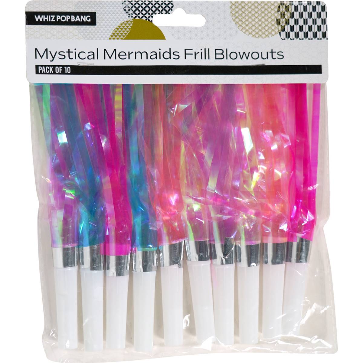 Whiz Pop Bang Mystical Mermaids Frill Blowouts 10 Pack | Woolworths