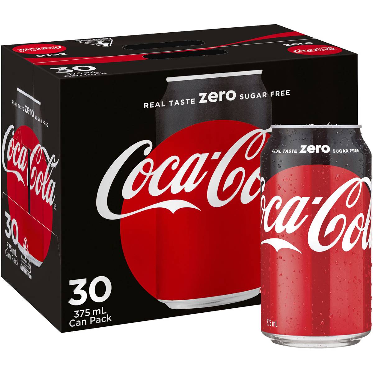 Coca-cola Zero Cans 30x375ml | Woolworths