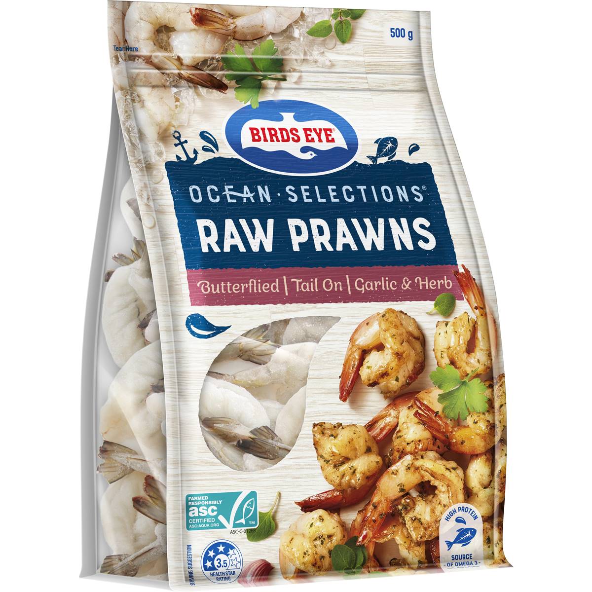 Birds Eye Ocean Selections Raw Prawns 500g | Woolworths