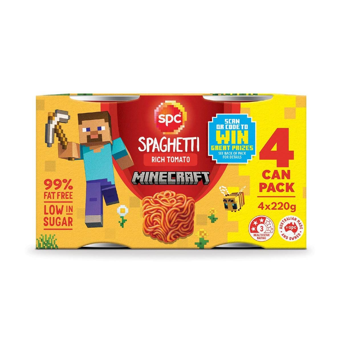 Spc Spaghetti Rich Tomato 4 X 220g | Woolworths