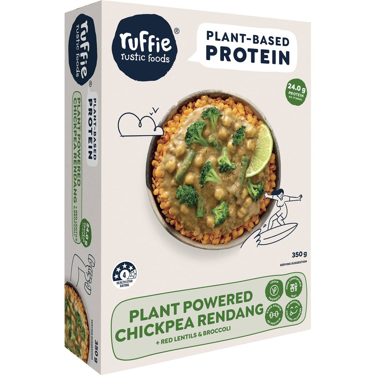 Ruffie Rustic Foods Plant-based Protein Powered Chickpea Rendang 350g ...