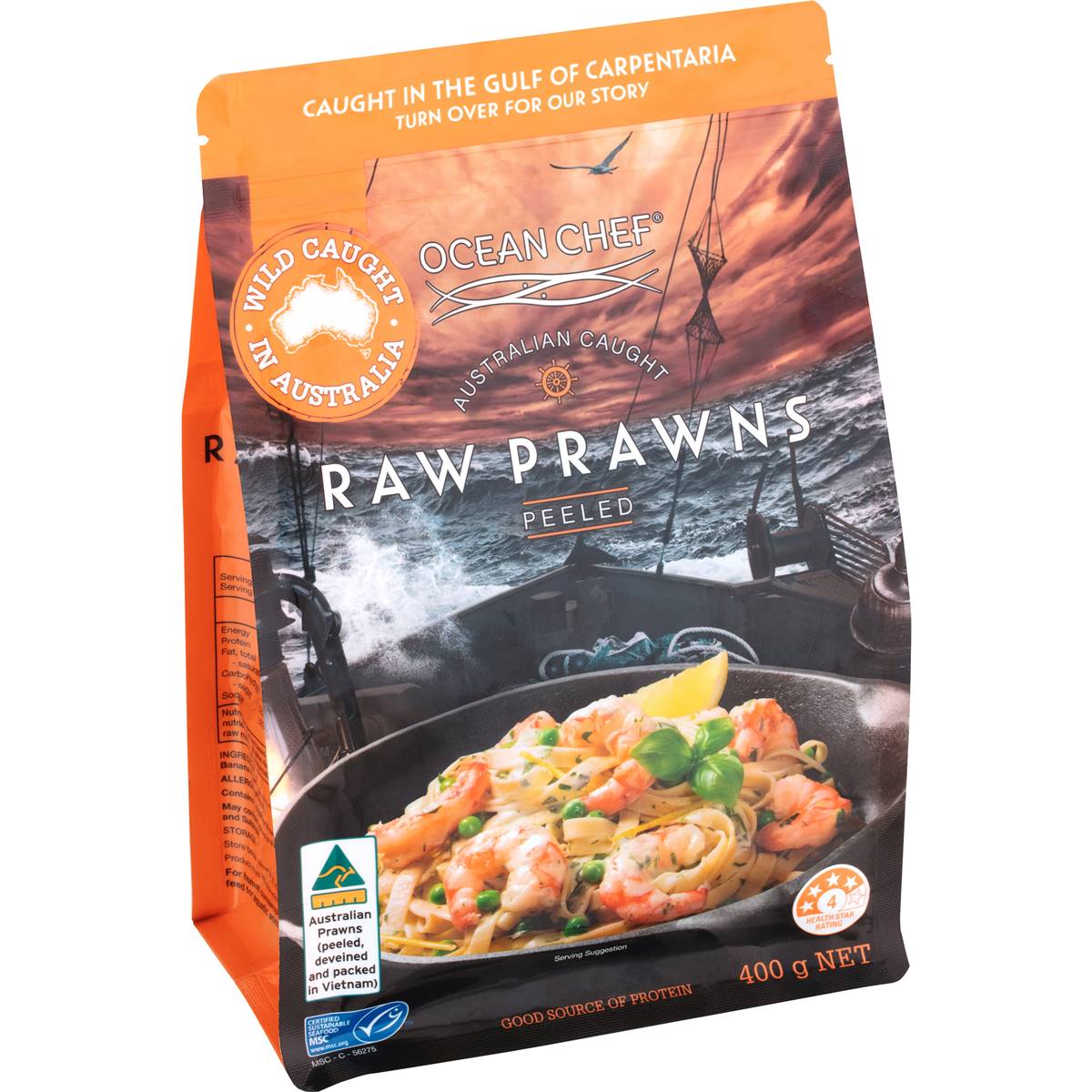 Ocean Chef Australian Raw Peeld Prawns 400g Woolworths ocean-chef-australian-raw-peeld-prawns-400g-woolworths