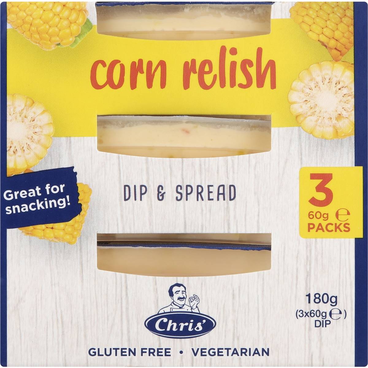 Chris' Homestyle Corn Relish 3 X 60g | Woolworths