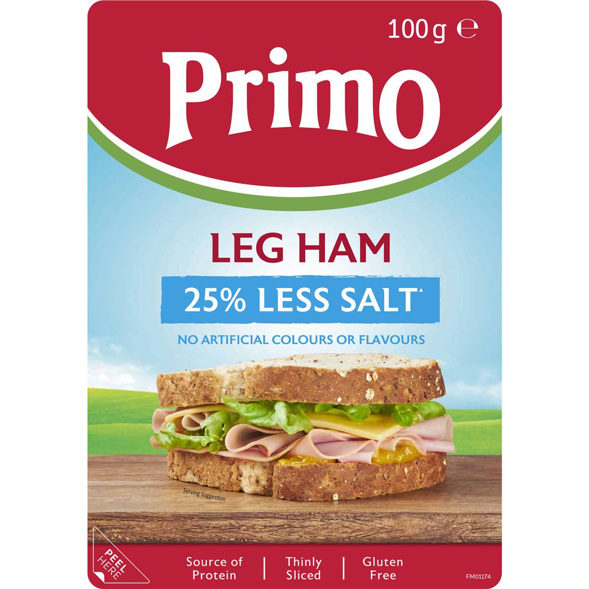 Primo Leg Ham Sliced Salt Reduced 100g | Woolworths