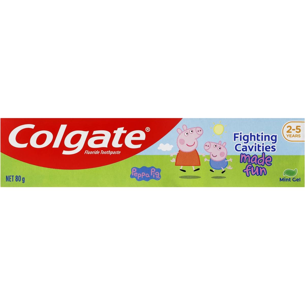 Colgate Peppa Pig Kids Toothpaste Sparkling Mint Gel 2-5 Years 80g ...