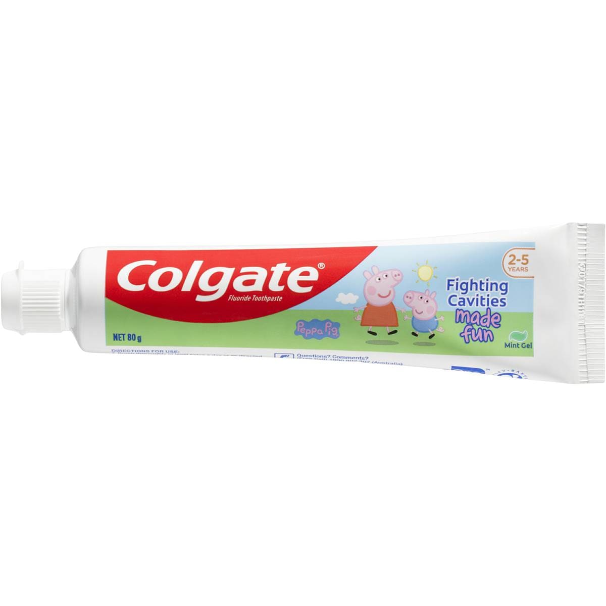 Colgate Peppa Pig Kids Toothpaste Sparkling Mint Gel 2-5 Years 80g ...