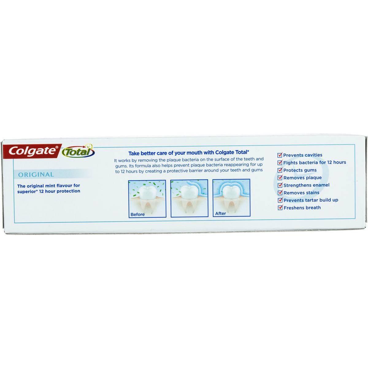 Colgate Total Original Toothpaste 12h Antibacterial Protection 110g ...