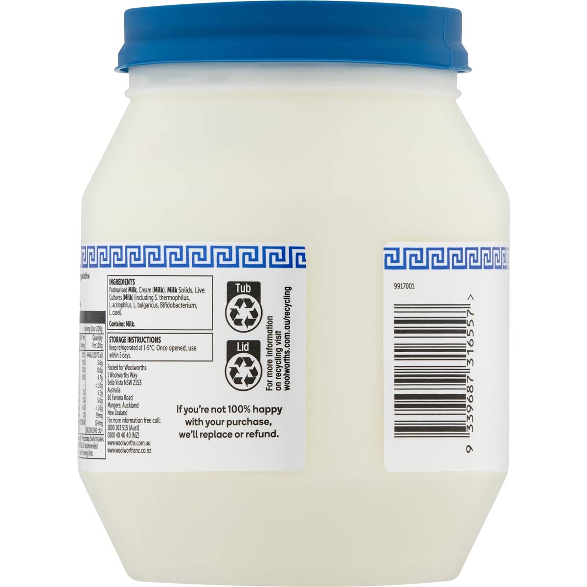 Woolworths Pot Set Greek Style Yoghurt 1k | Woolworths