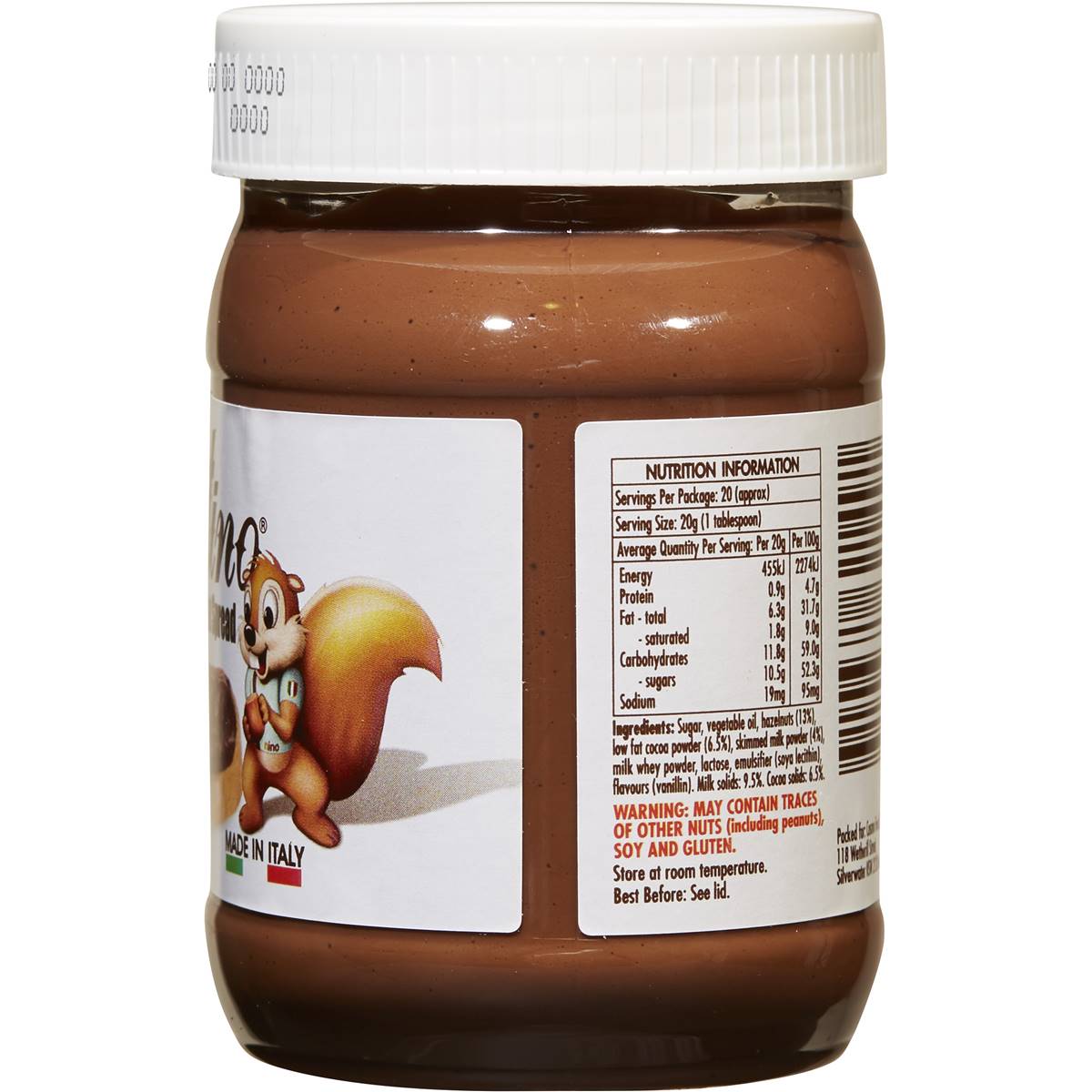 Nutino Hazelnut Spread Spread 400g | Woolworths