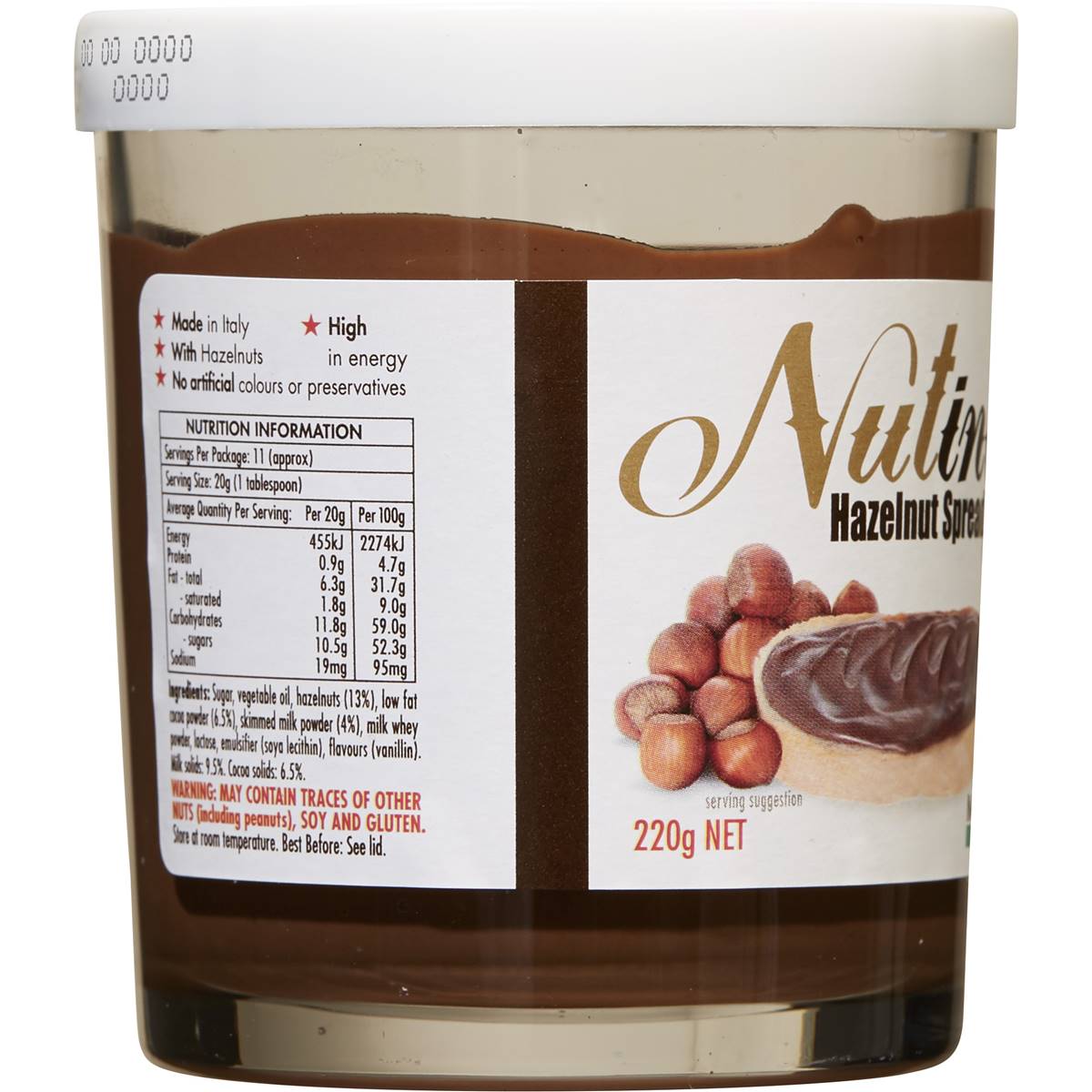 Nutino Hazelnut Spread Spread 220g | Woolworths